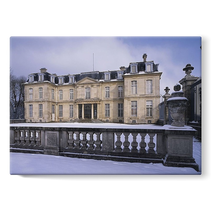 Château de Champs-sur-Marne, façade sur cour sous la neige (toiles sur ...